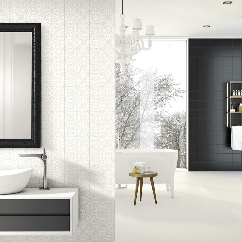 Porcelain mosaic tile - TRIPLEX - Recer - high-gloss / indoor / living room