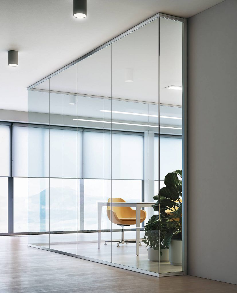 Fixed partition - K35 - Frezza - sliding / glazed / polycarbonate