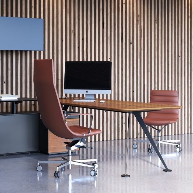 Workstation desk - SPIKE - Frezza - free-standing / contemporary / wood