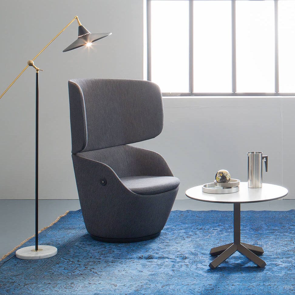 Contemporary armchair - RADAR - Frezza - fabric / leather ...