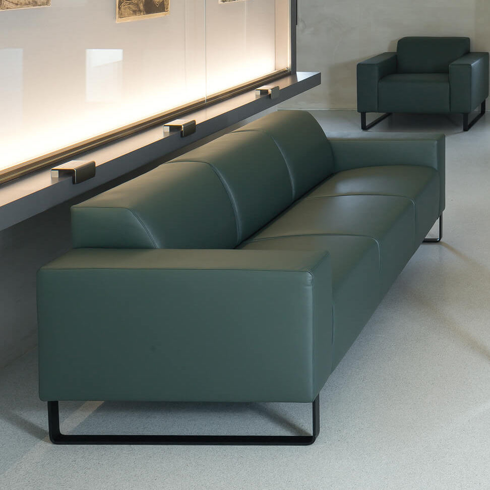 Design sofa - MIZAR - Frezza - brown / black / green