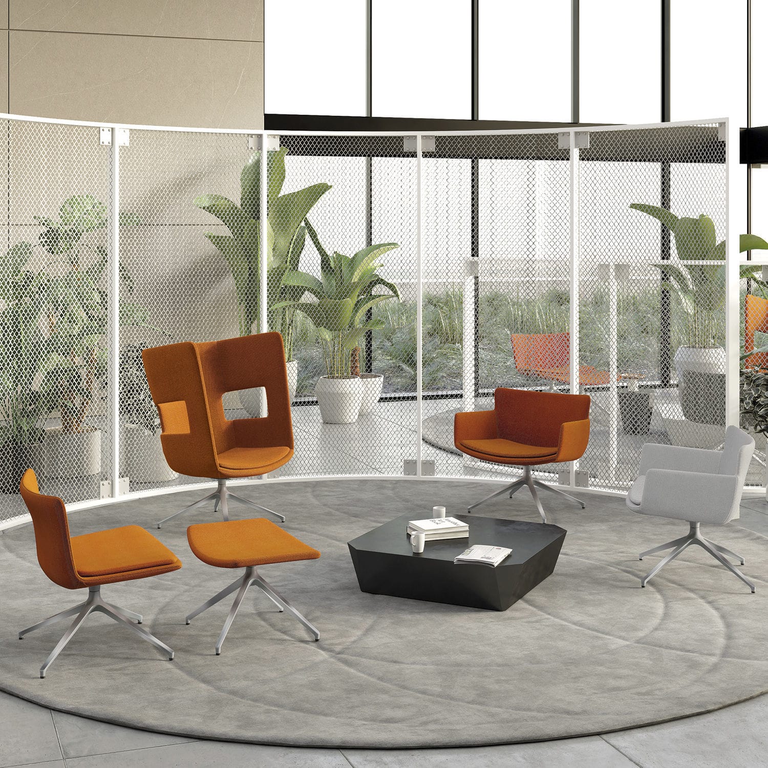 Contemporary armchair - POPPEA SOFT - Frezza - fabric / aluminium ...