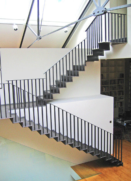 Straight staircase - HEWER STREET - elite metalcraft - quarter-turn ...