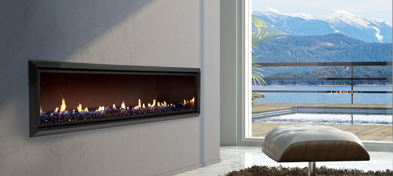 Gas fireplace / contemporary / closed hearth / double-sided - DX1500 ...