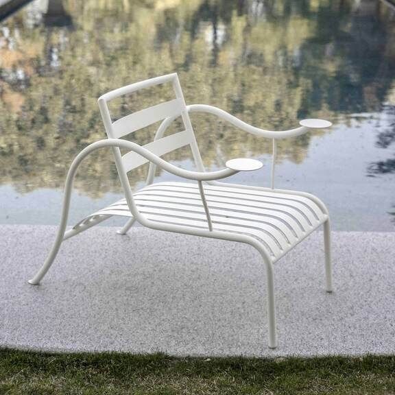 Contemporary armchair - Thinking Man's - Cappellini - steel / stainless ...