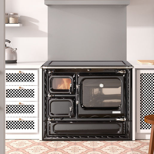 Wood range cooker - DEVA 100 N - HERGÓM - stainless steel
