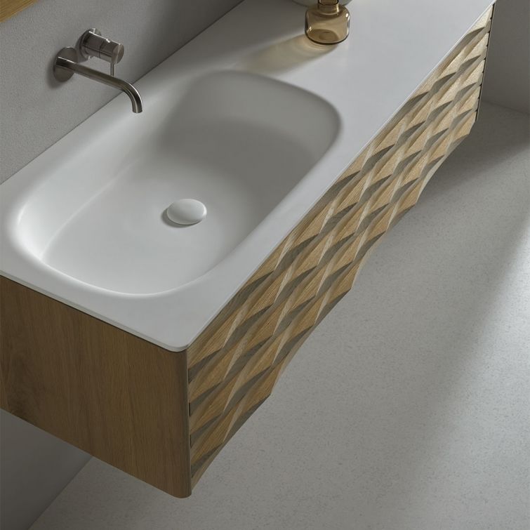 Built-in washbasin - PATRA - Naxani - Solid Surface / with counter ...