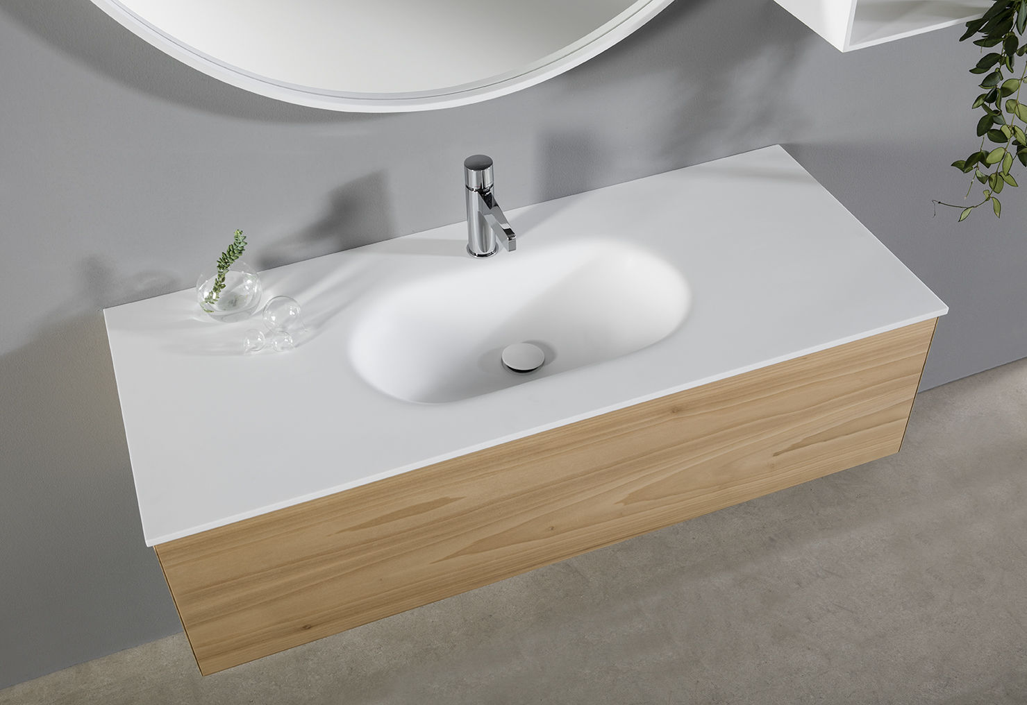Built-in washbasin - LATU - Naxani - Solid Surface / with counter ...