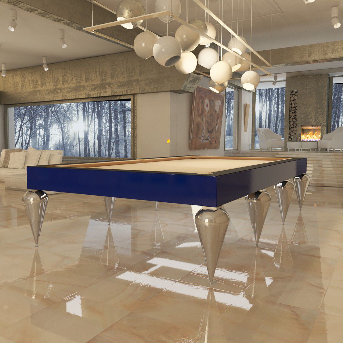 New Baroque design pool table - CABOCHON PRO - MBM Biliardi - home ...