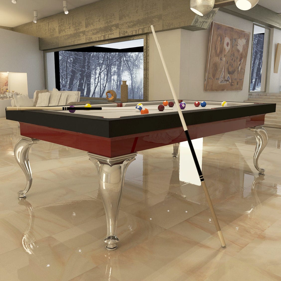 Classic pool table - CLASS PRO - MBM Biliardi - home / commercial / wooden