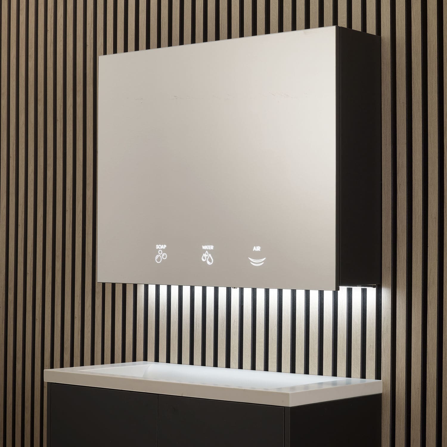 Bathroom mirror cabinet with 3 elements - BTM02 - Mediclinics, s.a ...