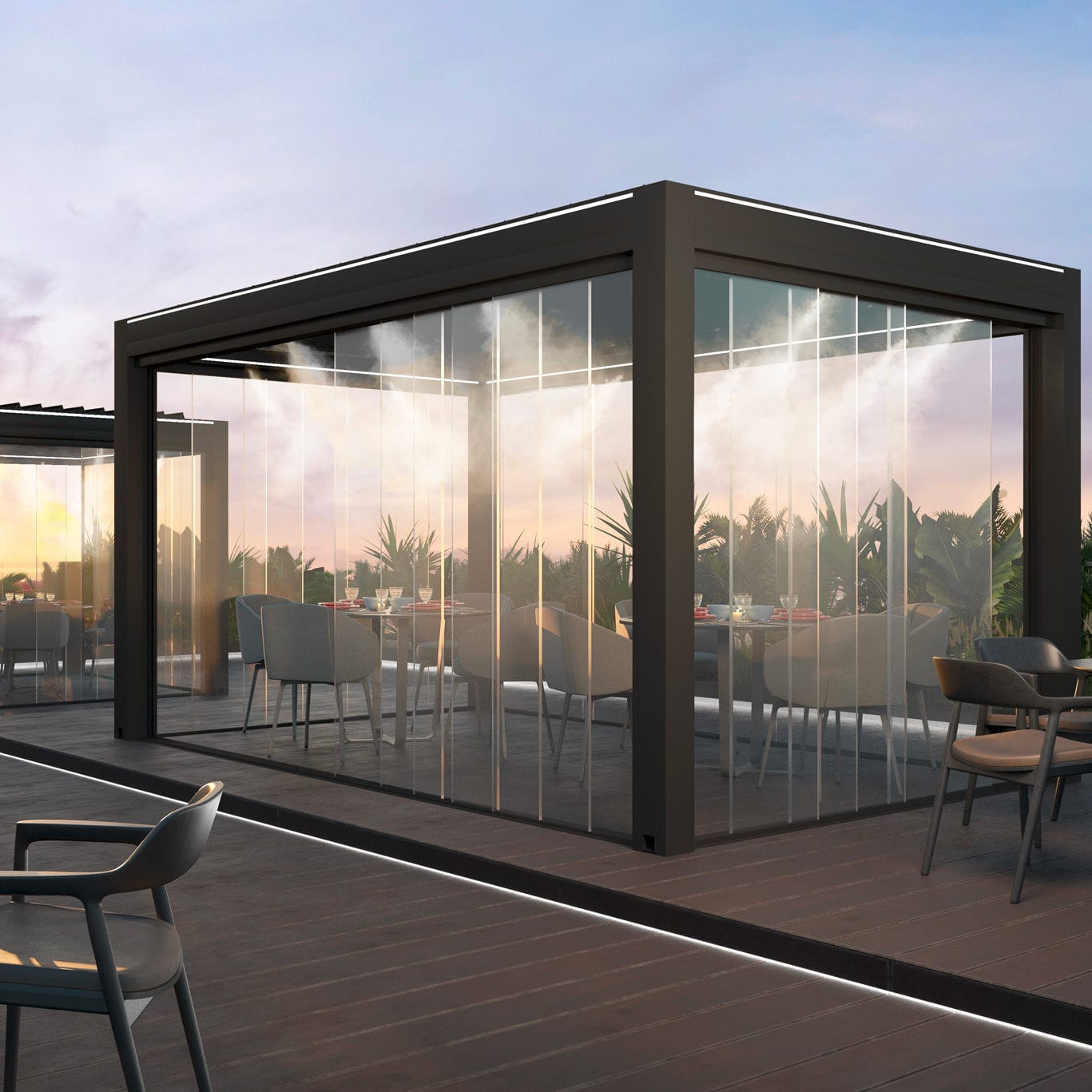 Pergola mist system - COOL & SAFE - KE Outdoor Design