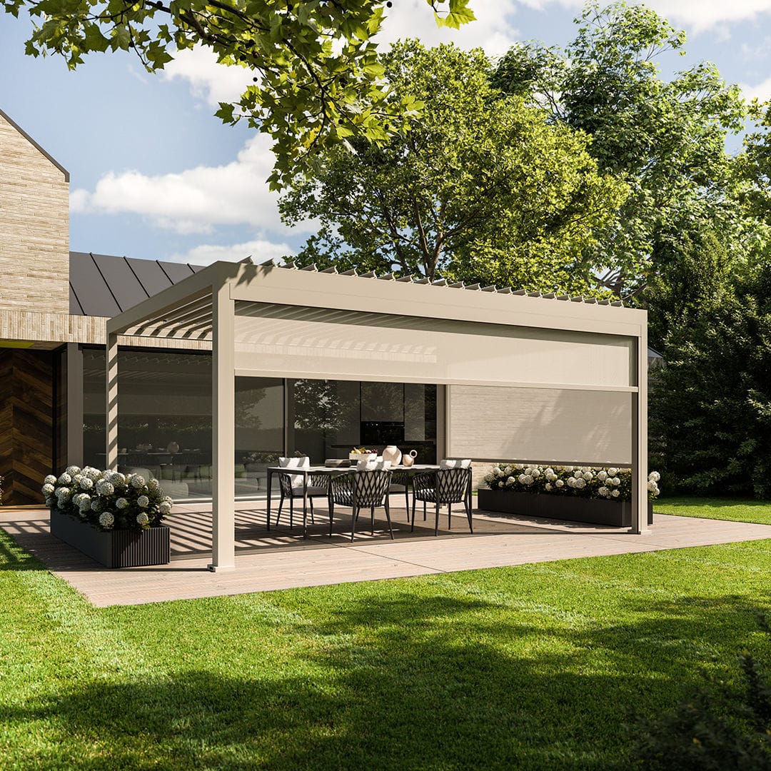 Wall-mounted pergola - Sense - Pratic S.p.A - self-supporting ...