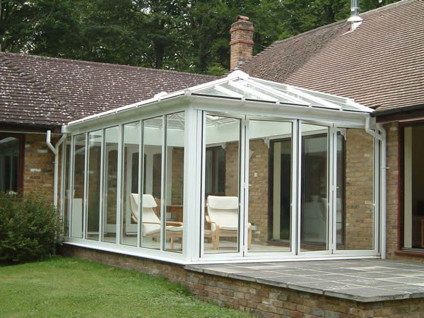 Glass conservatory - I D Systems - aluminum / all glass