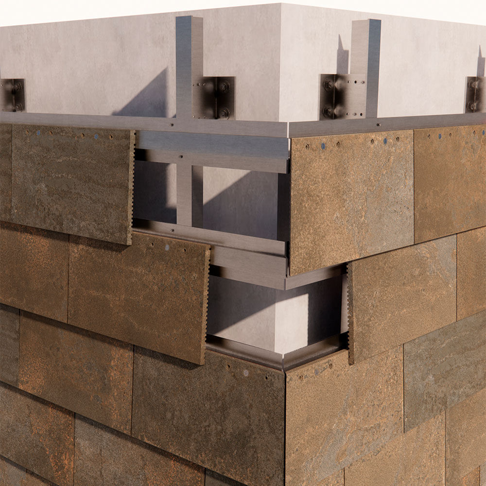 Ceramic facade system - RUSTIKOTTA CLASSIC - Tempio - aluminum ...