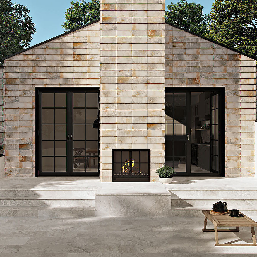 Shingle cladding - RK-EK1014 - Tempio - ceramic / vertical / bush hammered