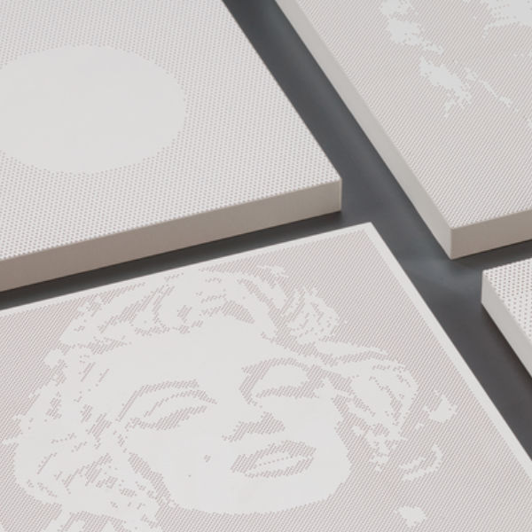 Acoustic wall panel - MICRO GRAPHIC - TOPAKUSTIK AG - ceiling / wooden ...