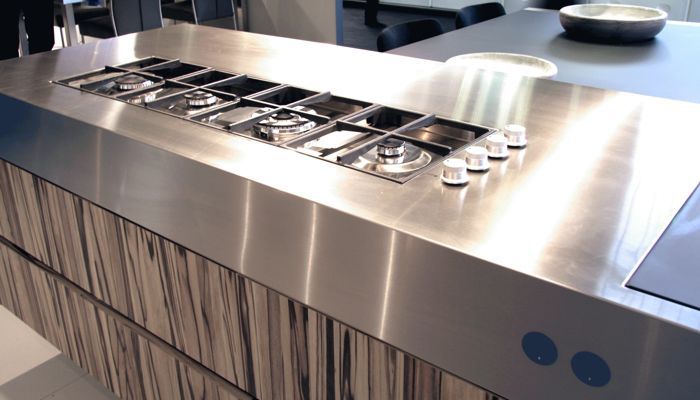 Stainless steel countertop - ABK InnoVent - kitchen / polished