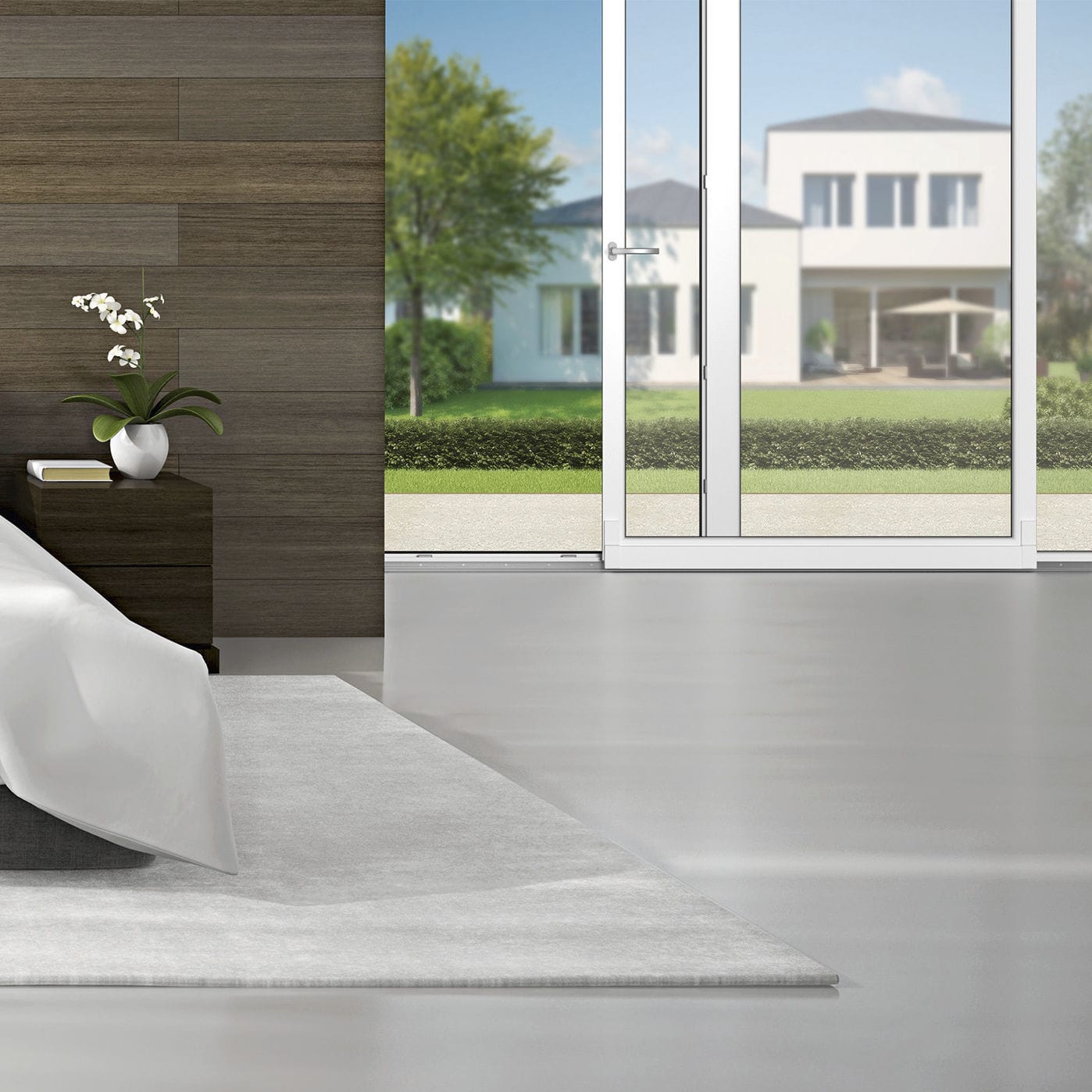 Aluminum sliding system - PATIO ALVERSA - Frank Roto DST GmbH - door / concealed runner / home