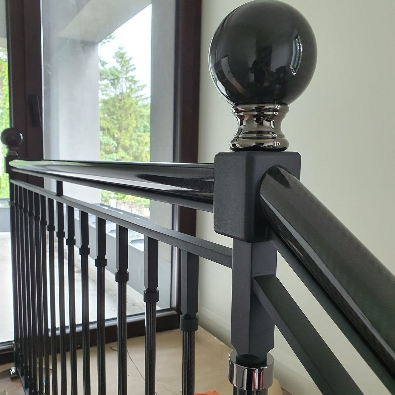 Carbon fiber railing - GRANDE FORGE - with bars / indoor / for stair
