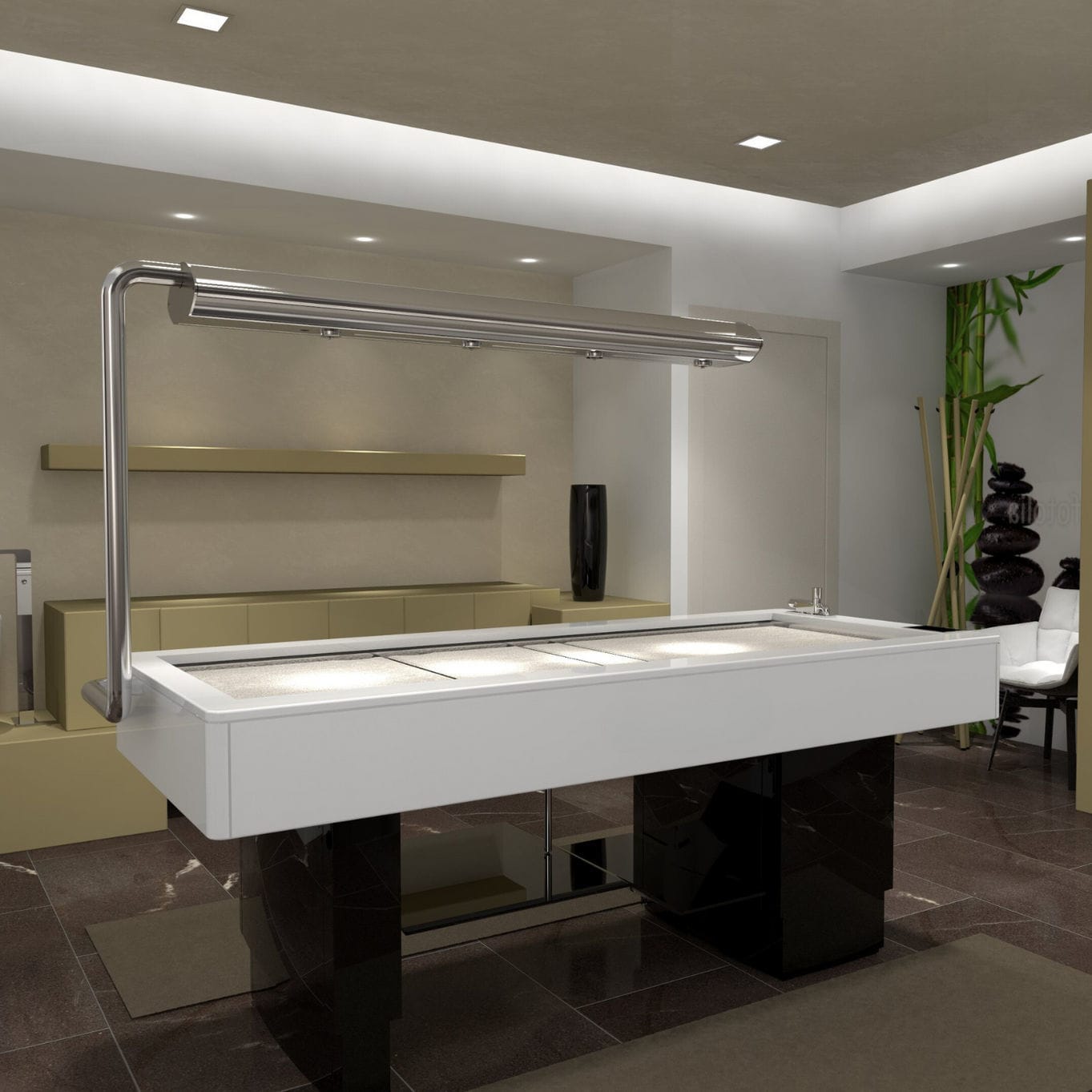 Hydraulic massage table - AMOR - Iso Benessere® - electric / stainless ...