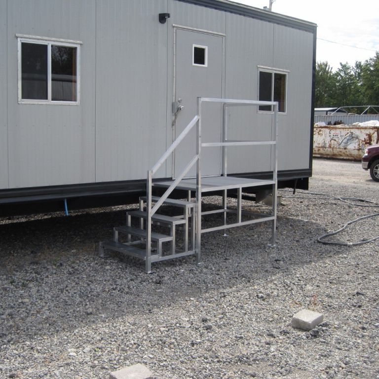 Straight staircase - OSHA - Upside Innovations - metal step / metal ...