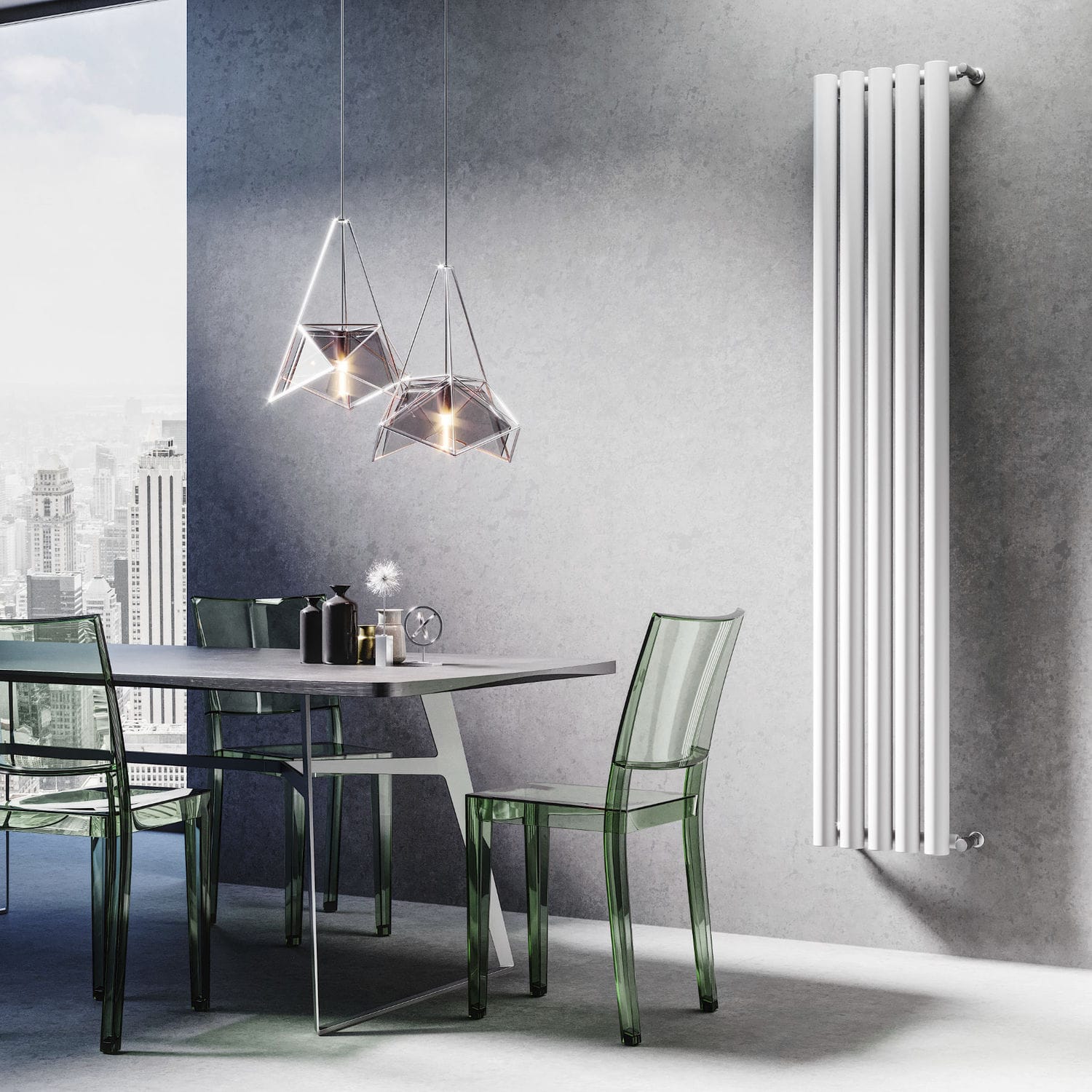 Hot water radiator - TUBONE - Xo' by Metalform - electric / 751 w ...