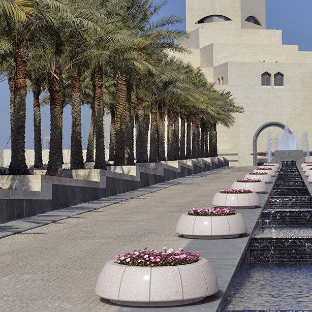 Engineered stone planter - RING REVERSE - BELLITALIA - round / modular ...