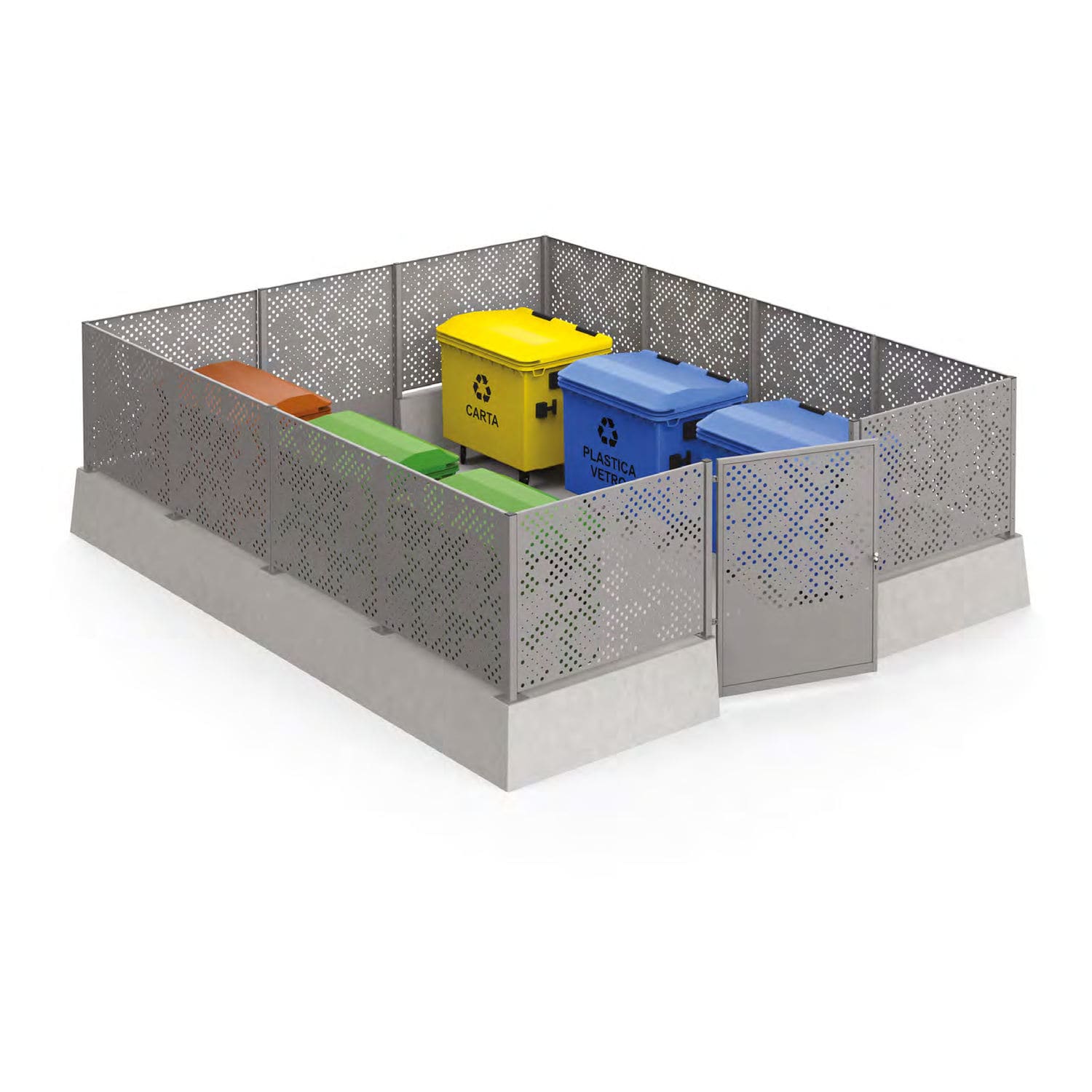 Recycling trash bin enclosure - RETROSCENA MAXI - BELLITALIA - powder ...