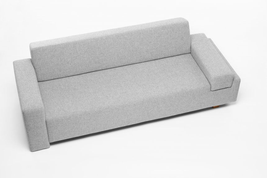 Contemporary sofa - UPSIDE DOWN COUCH - De Vorm - fabric / gray / 2-person