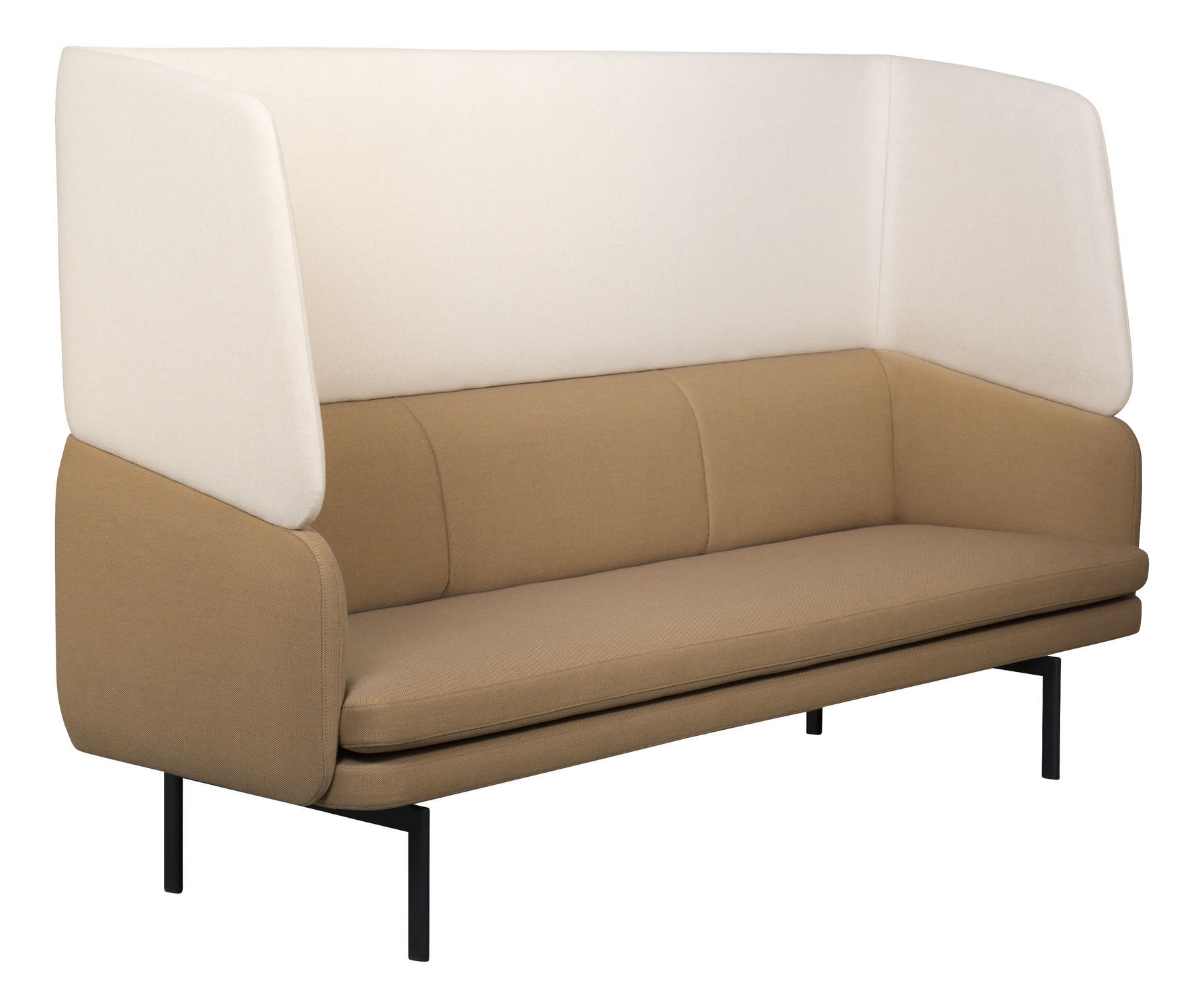 Contemporary sofa - GABO - Casala - fabric / high-back / privacy