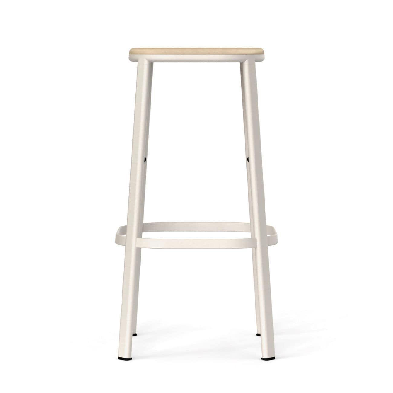 Contemporary bar stool - SOLID - Casala - fabric / wooden / steel base