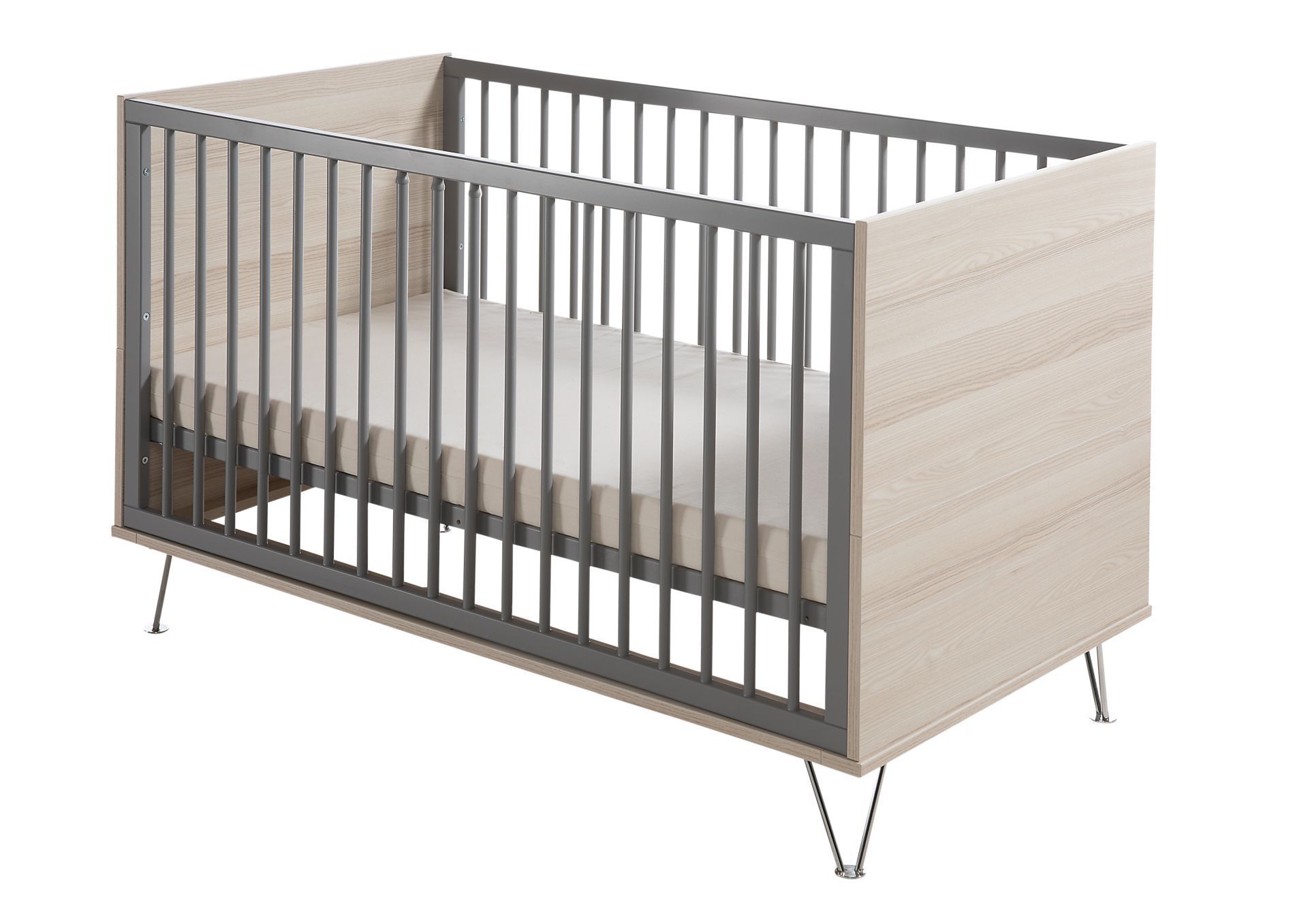 Single baby bed - MARIT - Geuther - contemporary / beech / metal