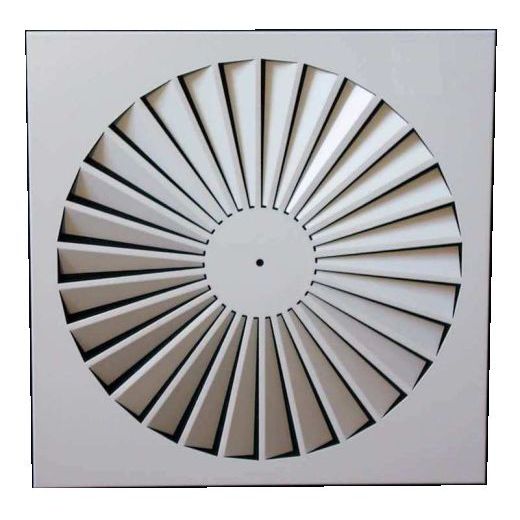Ceiling air diffuser - DQF - SCHAKO KG - square / round / sheet steel