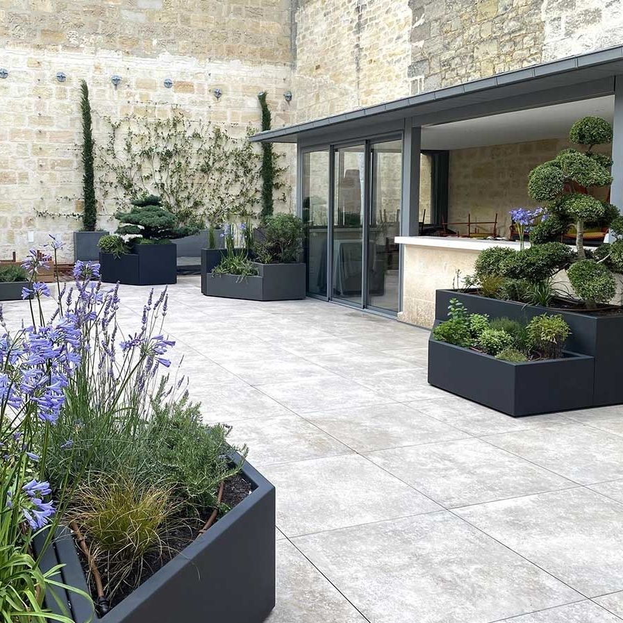 Aluminum planter - STEELAB SAS - ATELIER SO GREEN - rectangular ...