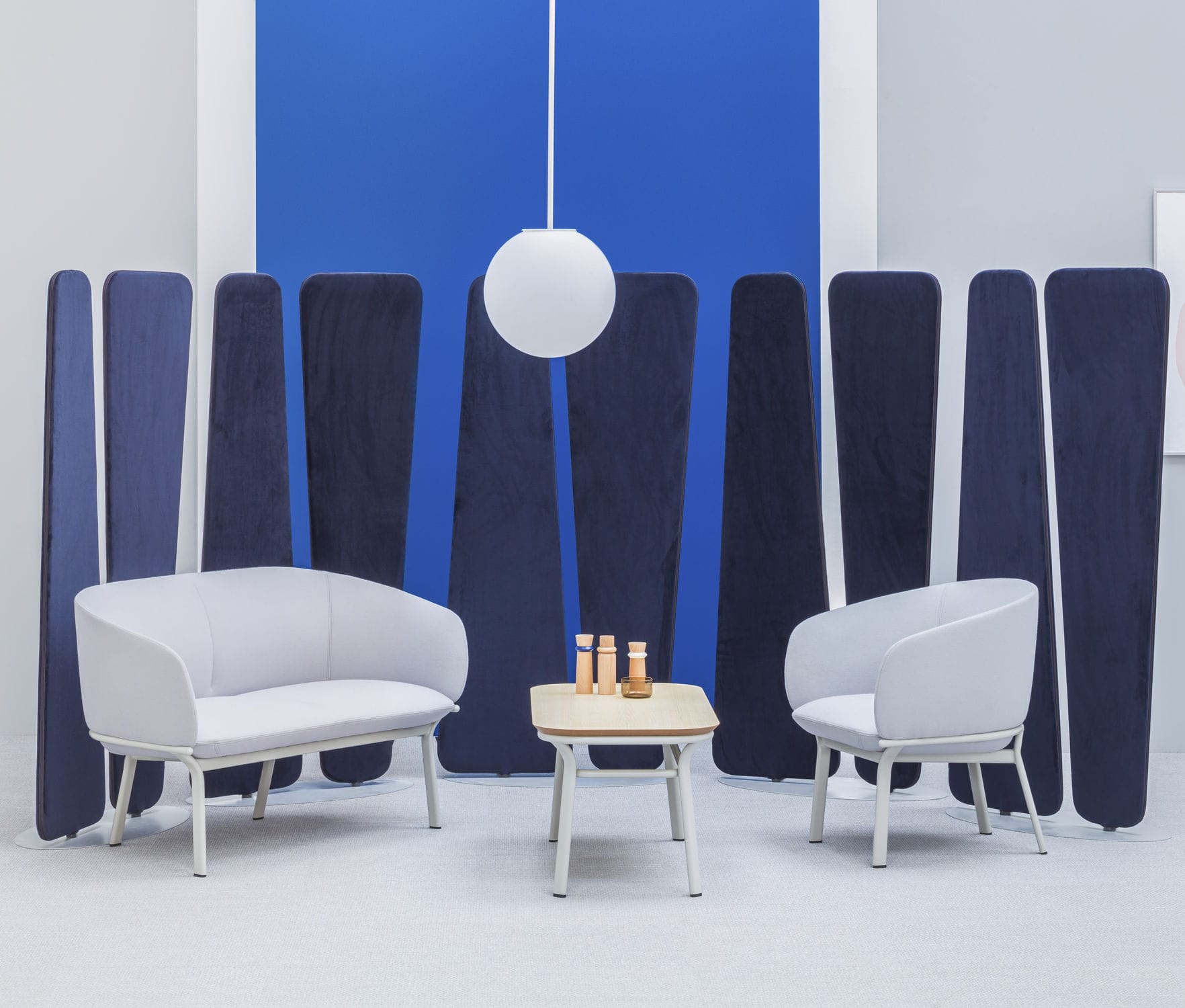 Contemporary screen - VIVA - MDD - fabric / for office / for open plan ...