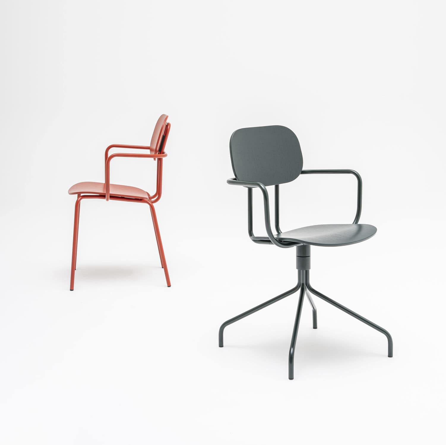 Contemporary office chair - NEW SCHOOL - MDD - indoor / fabric / molded ...