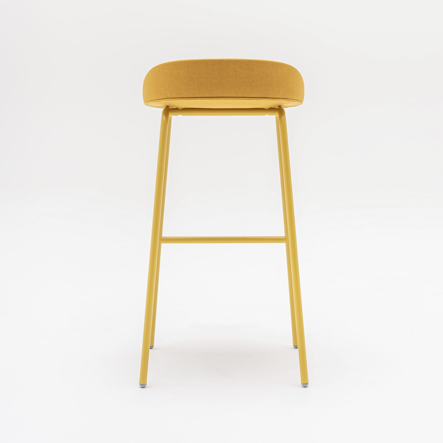 Contemporary bar stool - Team - MDD - fabric / polypropylene / metal base