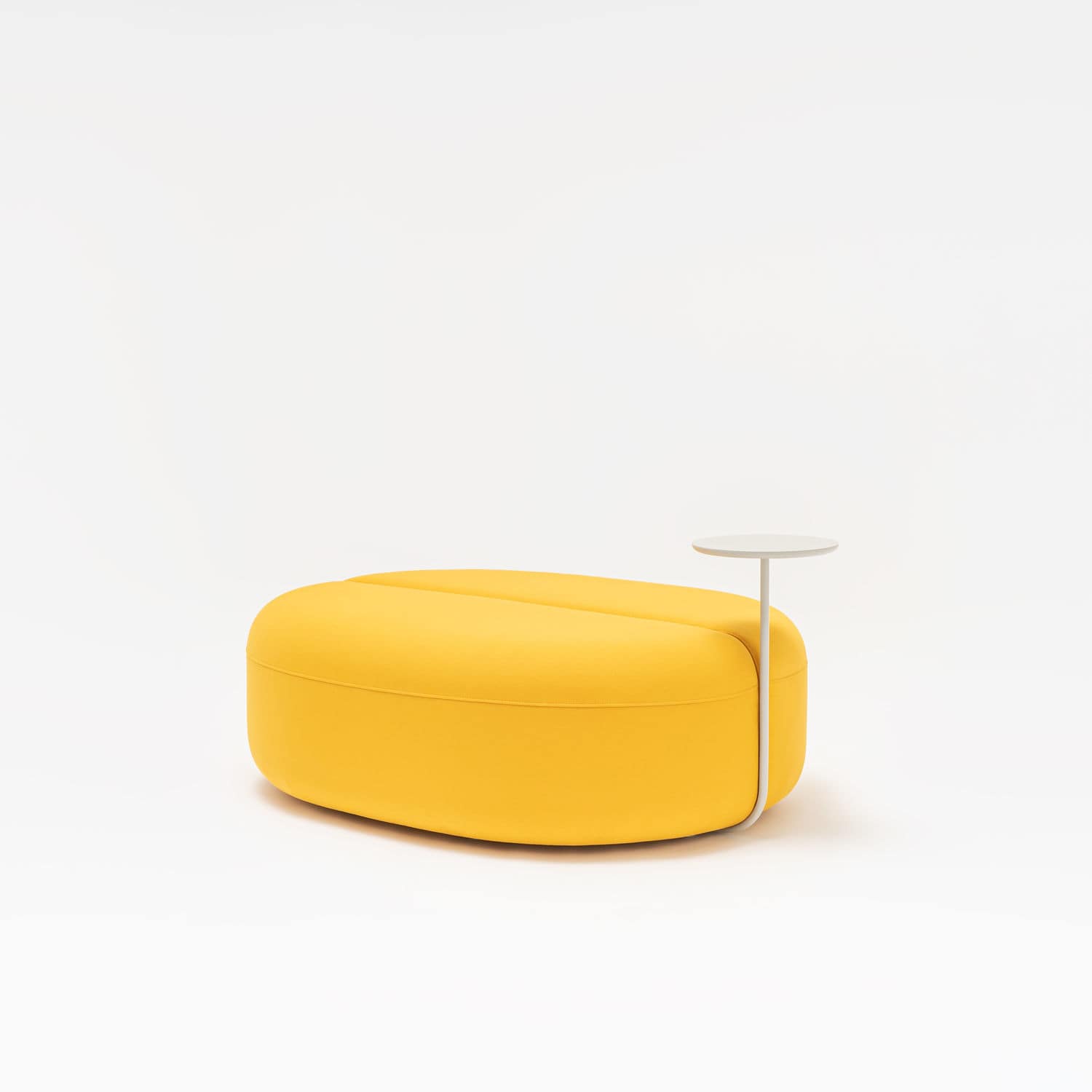 Contemporary pouf - Artiko - MDD - fabric / leather / oval