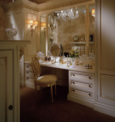 Regency style dressing table - Clive Christian - lacquered wood / 1-seat