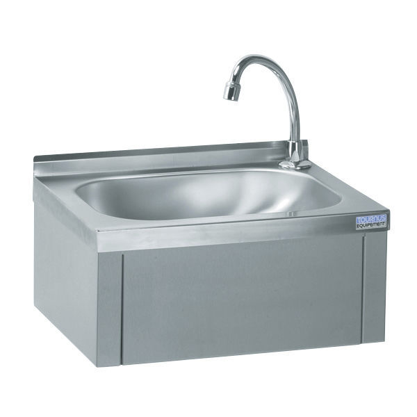 Wall-mounted hand basin - GC - Tournus - rectangular / stainless steel