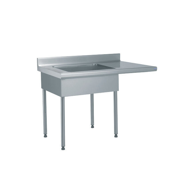 Stainless steel prep table - Tournus - with sink / commercial