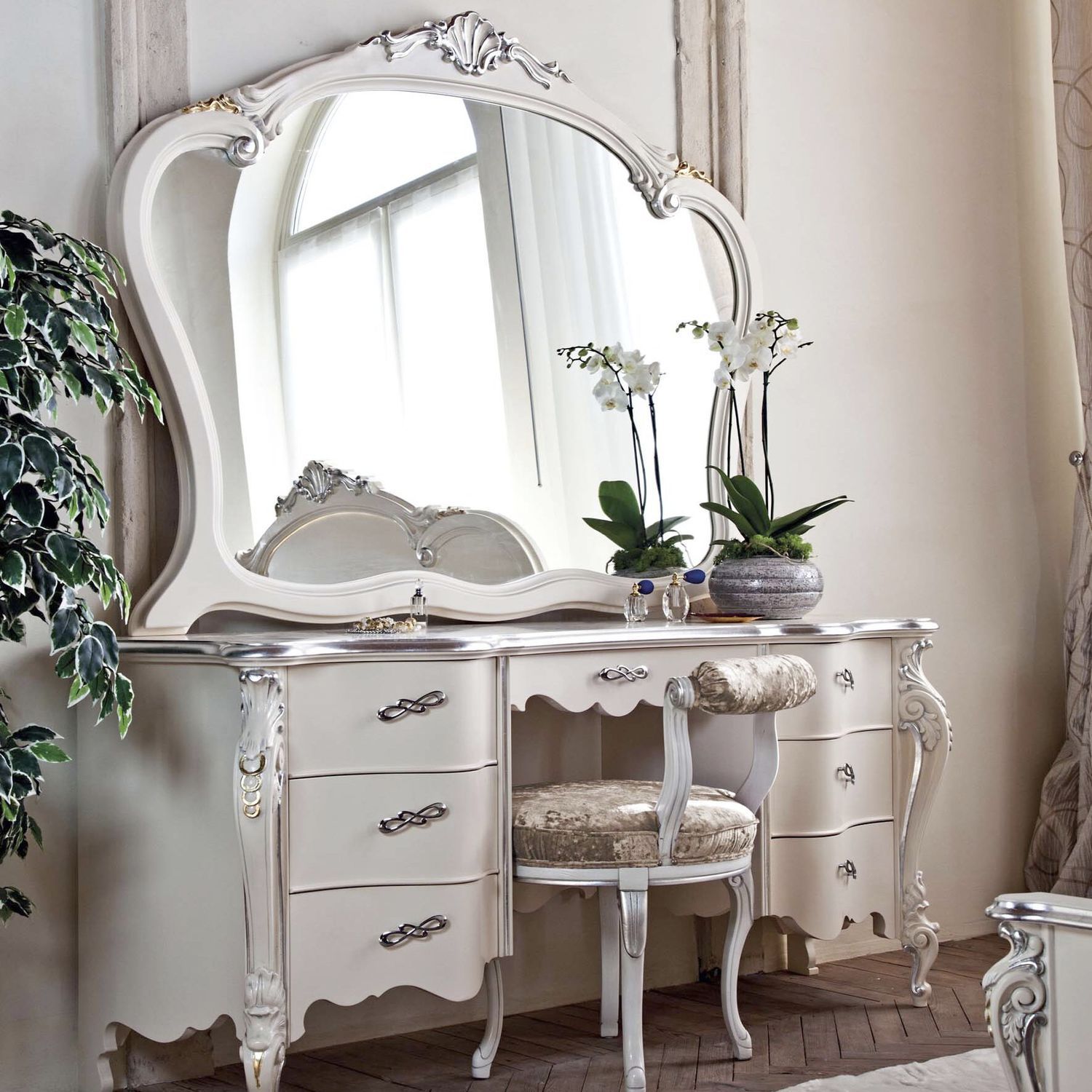 Traditional dressing table - SVEVA - GUERRA VANNI - wooden / 1-seat