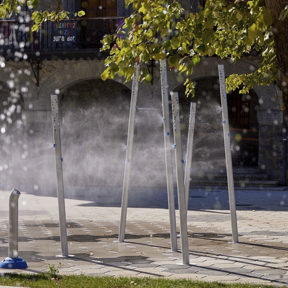 Public space mist system - GLOMIST - Pro Urba - with integrated LED ...