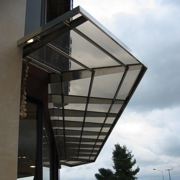 Window canopy - pure inox - for door / metal / glass