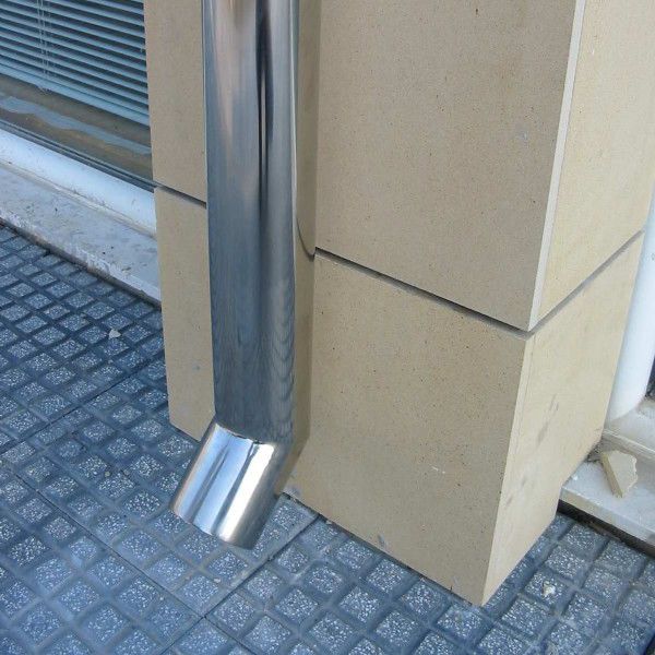 Stainless steel rainwater down pipe - pure inox