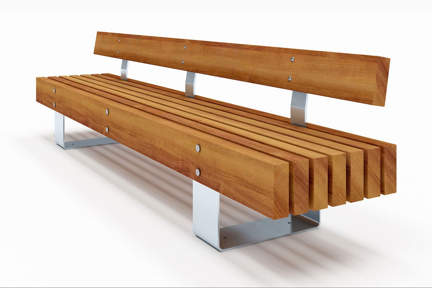 Contemporary public bench - FF-XXL - NORCOR MOB.URBAIN - exotic wood ...