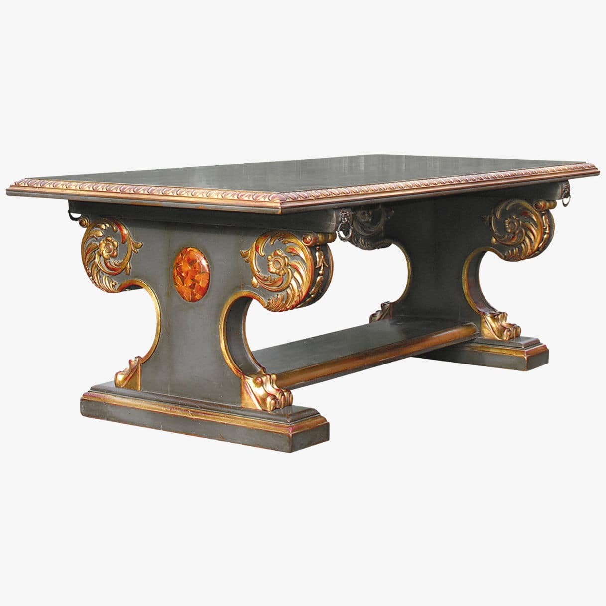 Baroque table - 751 B - MOISSONNIER - beech / lacquered wood / beech base