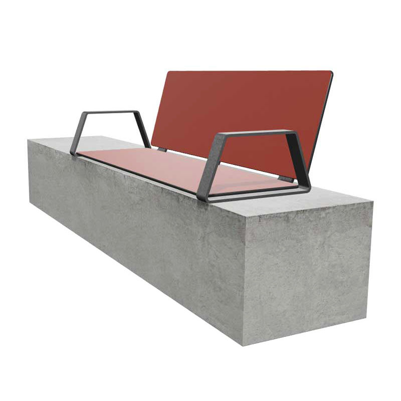 Contemporary public bench - BIBI WALL - miramondo - galvanised steel ...