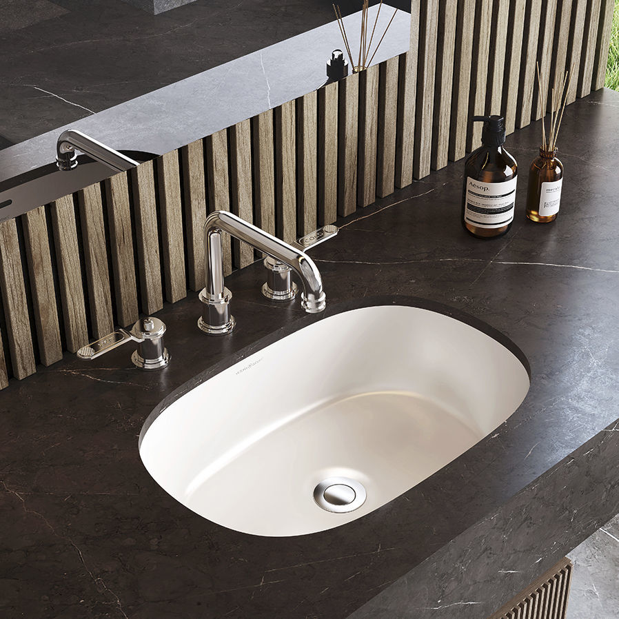 Built-in washbasin - BARCELONA 53 - Victoria + Albert - limestone ...